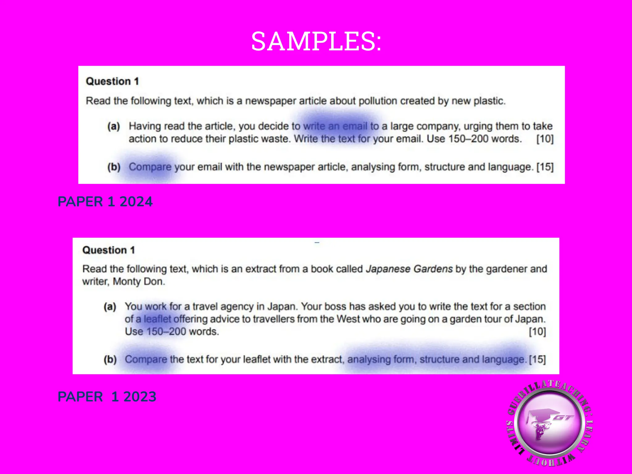 AS Eng Paper 1 Qu 1a) How to prepare for success. | PDF