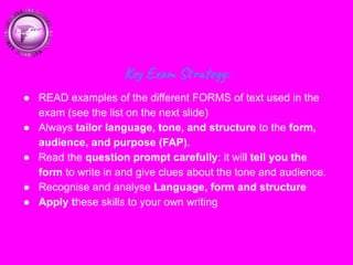 AS Eng Paper 1 Qu 1a) How to prepare for success. | PDF