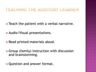 Diabetes Patient Teaching Strategies | PPT