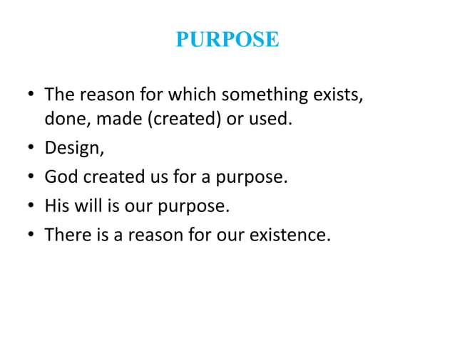 A sense of purpose | PPT