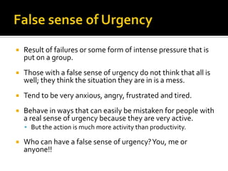 A sense of urgency | PPTX