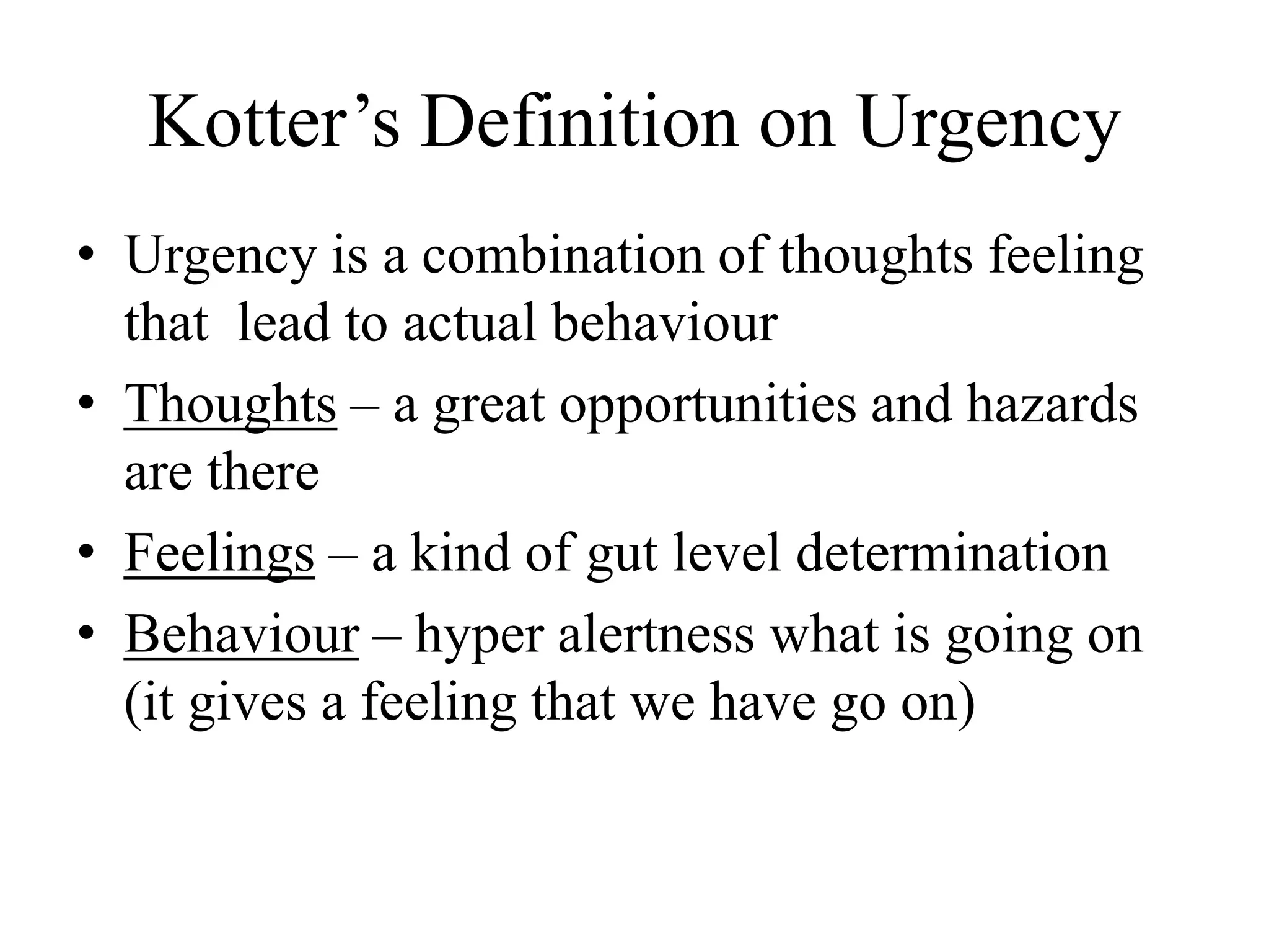 A sense of urgency | PPTX