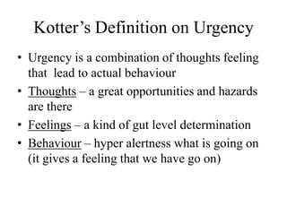 A sense of urgency | PPTX