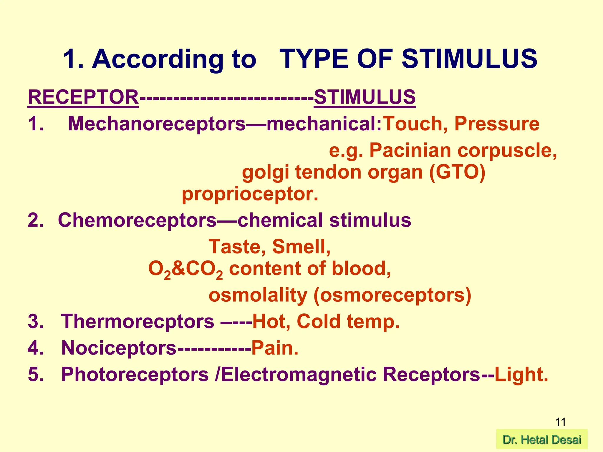 SENSORY RECEPTORS. Physiology , 1st year mbbs/bhms/etc | PDF
