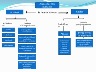 Asentamientos humanos urbano rural | PPTX