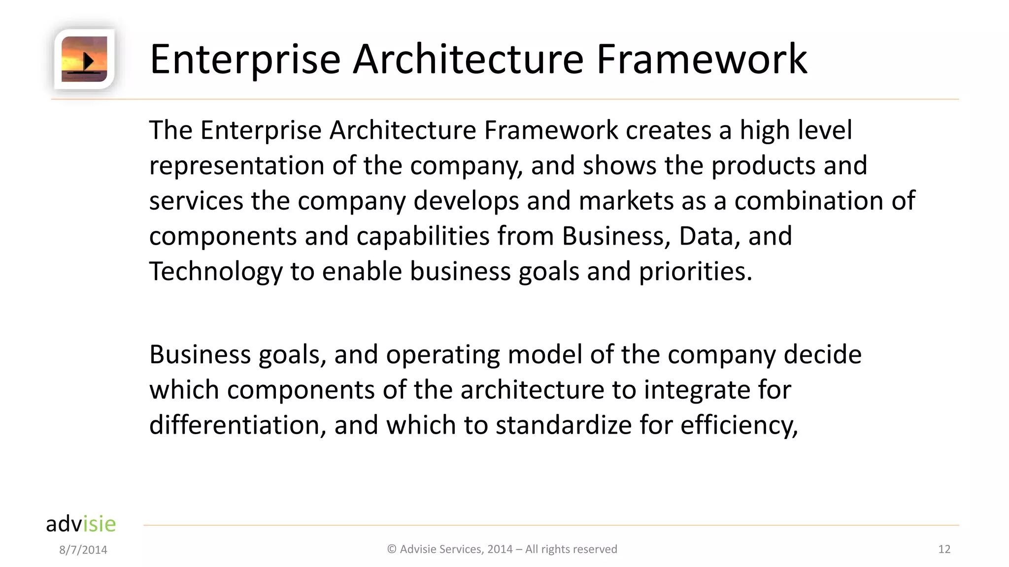 As enterprise architecture overview 2014 06-19 | PPT