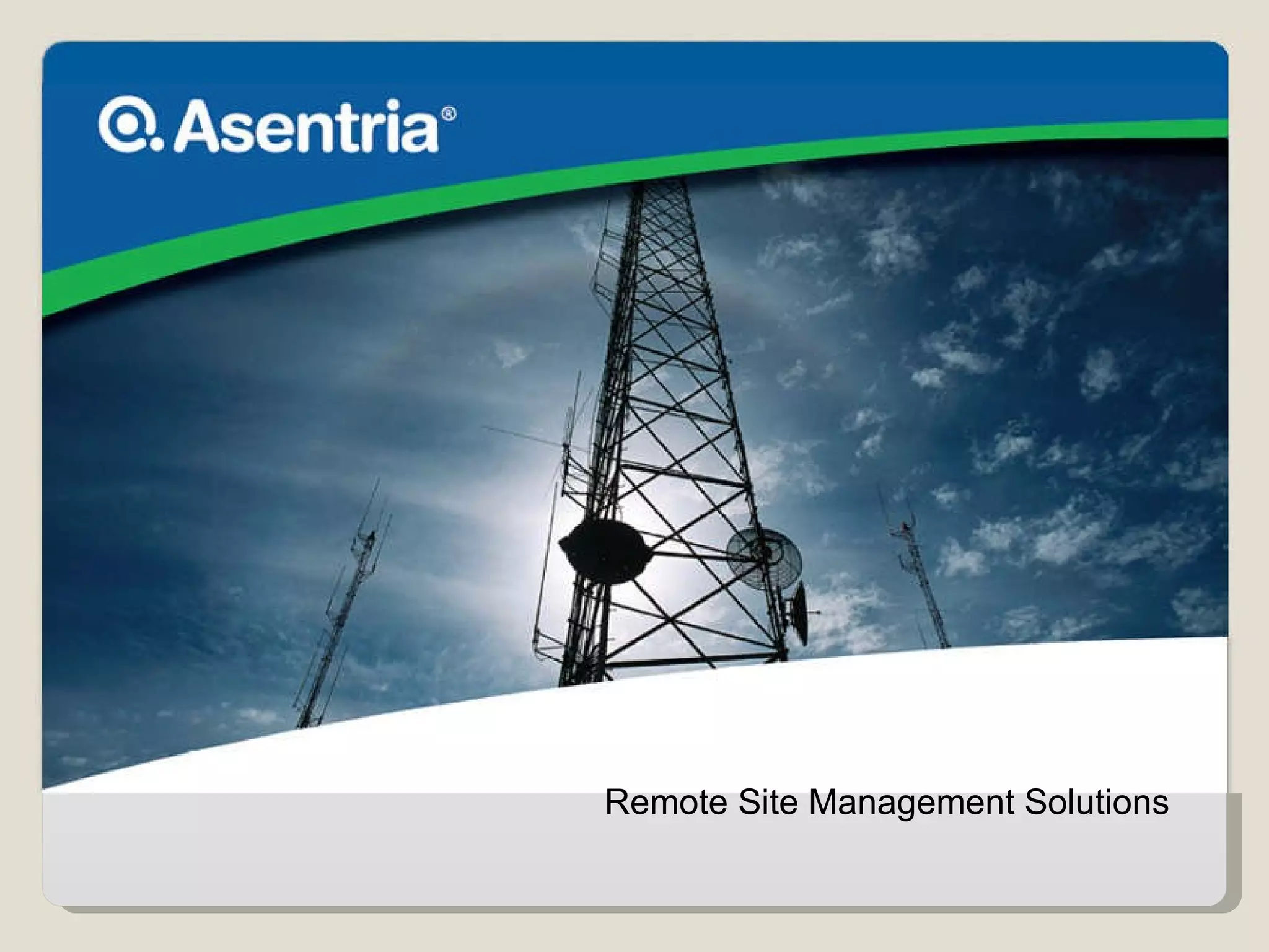 Remote BTS Monitoring Solutions | PPT