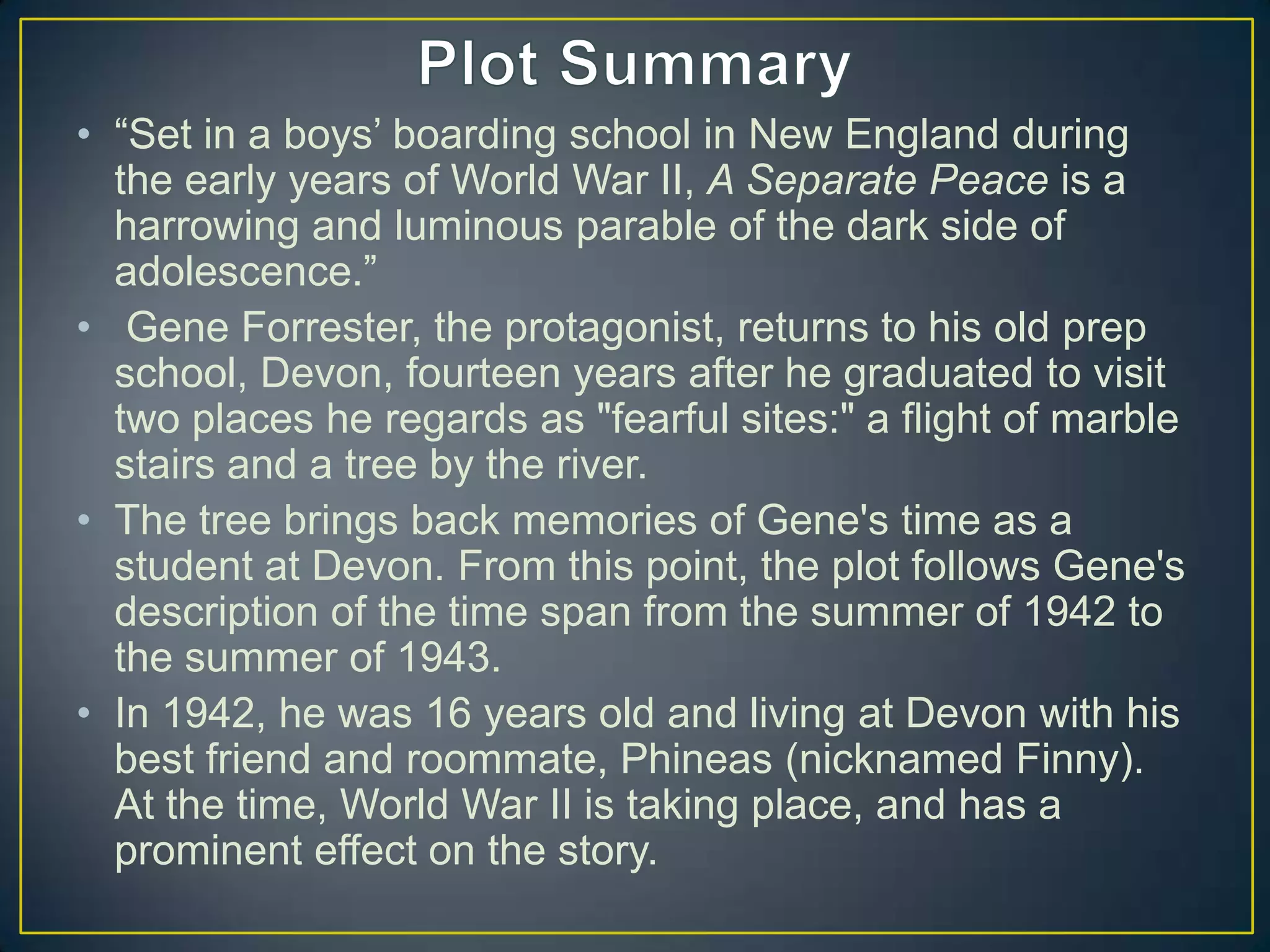 A separate peace ppt | PPTX