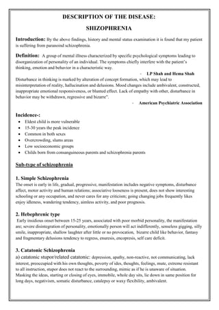 case presentation.docx schizophrenia (mental health nurisng) | DOCX