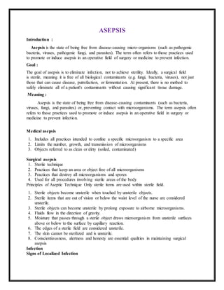 Asepsis | DOCX