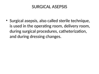 asepsis .pptx lecture about aseptic principles | PPTX