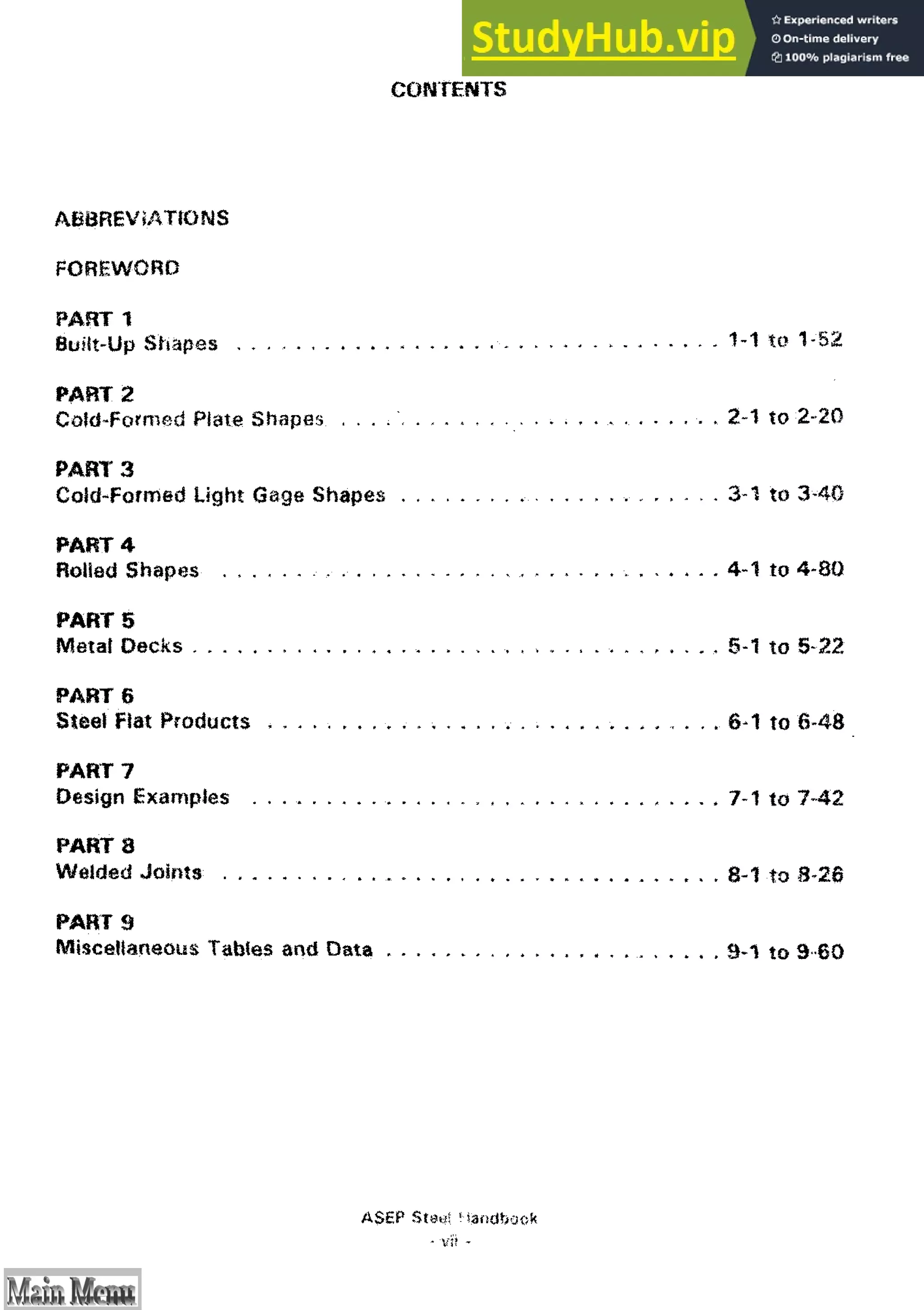 ASEP Steel Handbook | PDF
