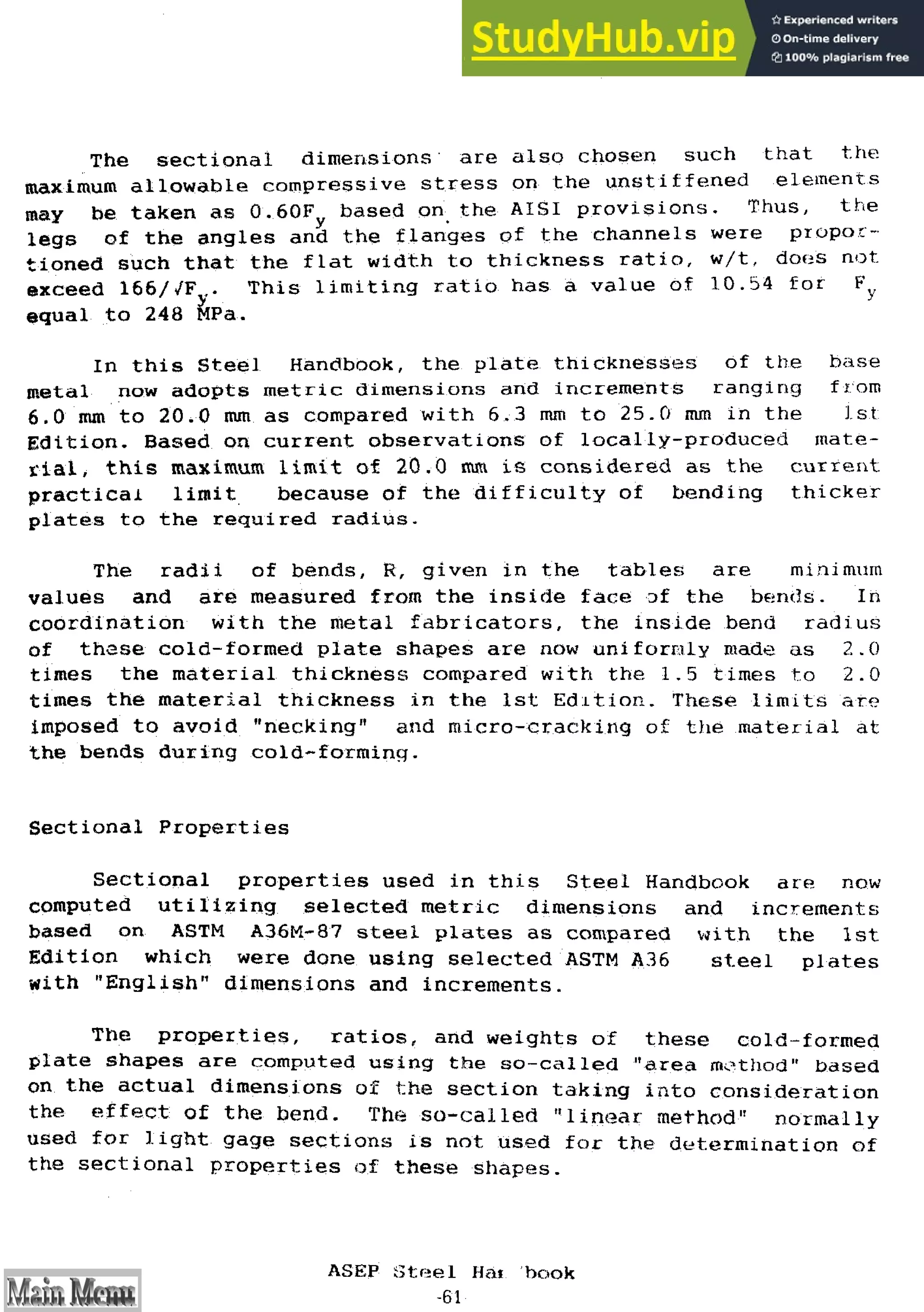 ASEP Steel Handbook | PDF