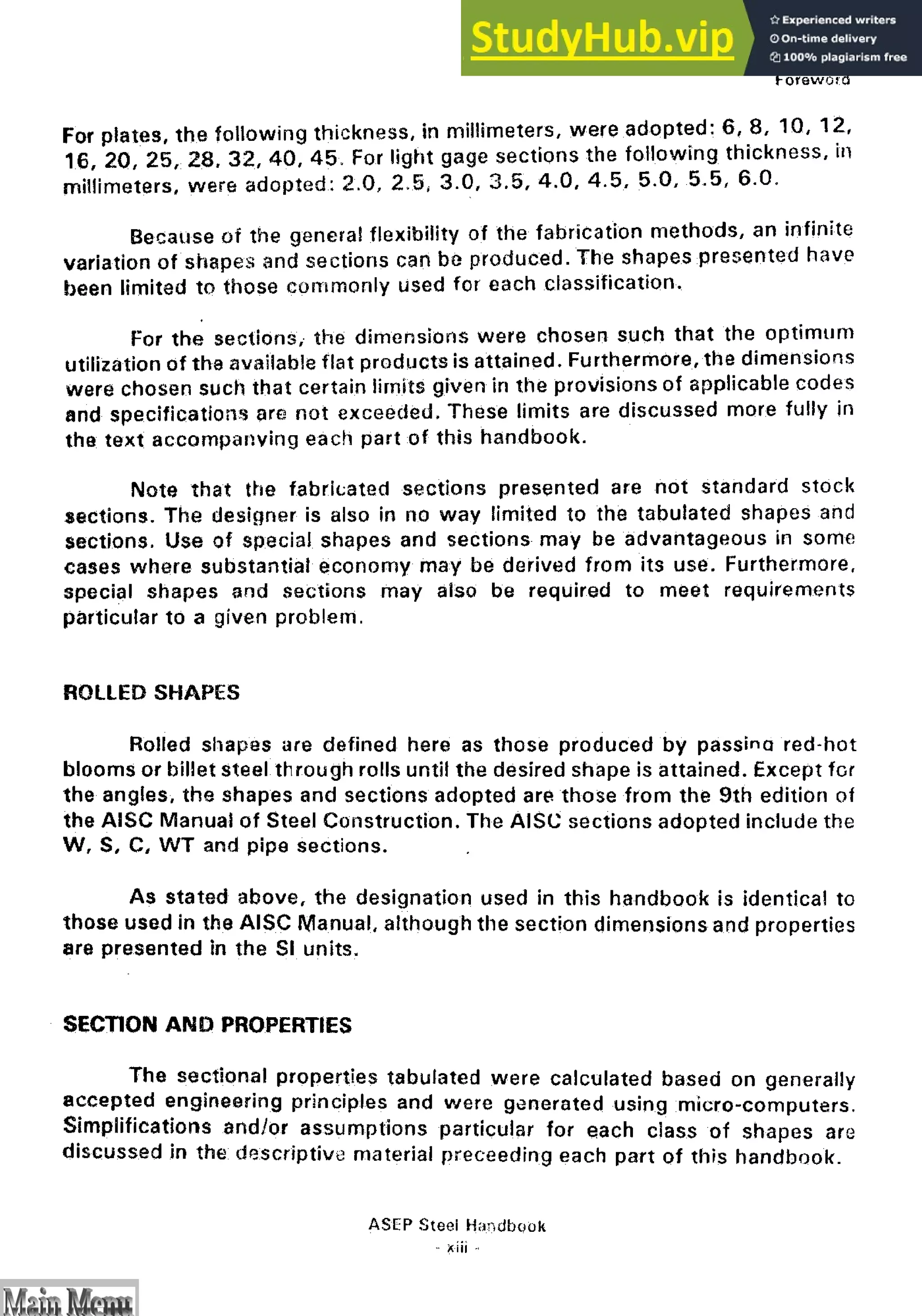 ASEP Steel Handbook | PDF
