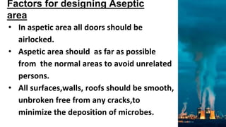 Aseptic area Unit 4 B pharm microbiology | PPTX