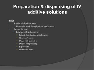 Aseptic-Dispensing TO UPLOAD.pptx pharmacy practice | PPT