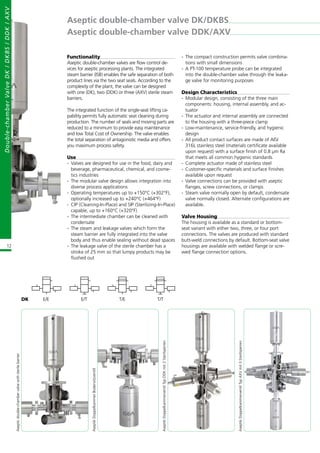Aseptic double chamber valve | PDF