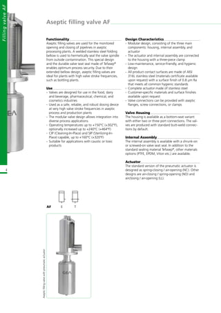 Aseptic double chamber valve | PDF