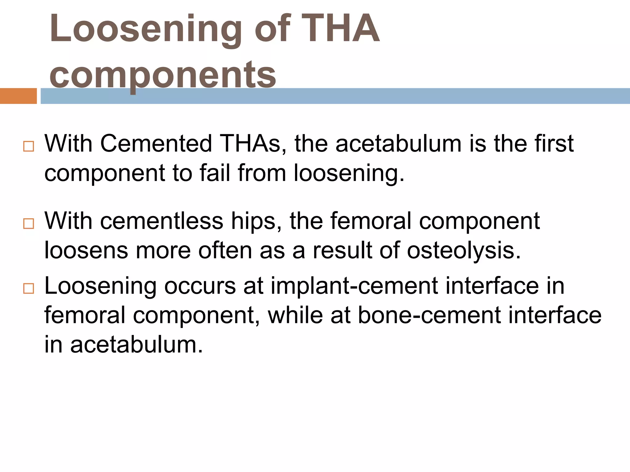 Aseptic loosening total hip arthroplasty | PPTX