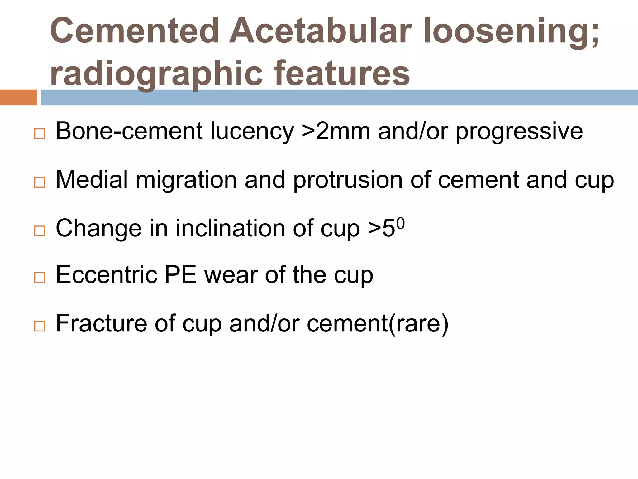 Aseptic loosening total hip arthroplasty | PPTX