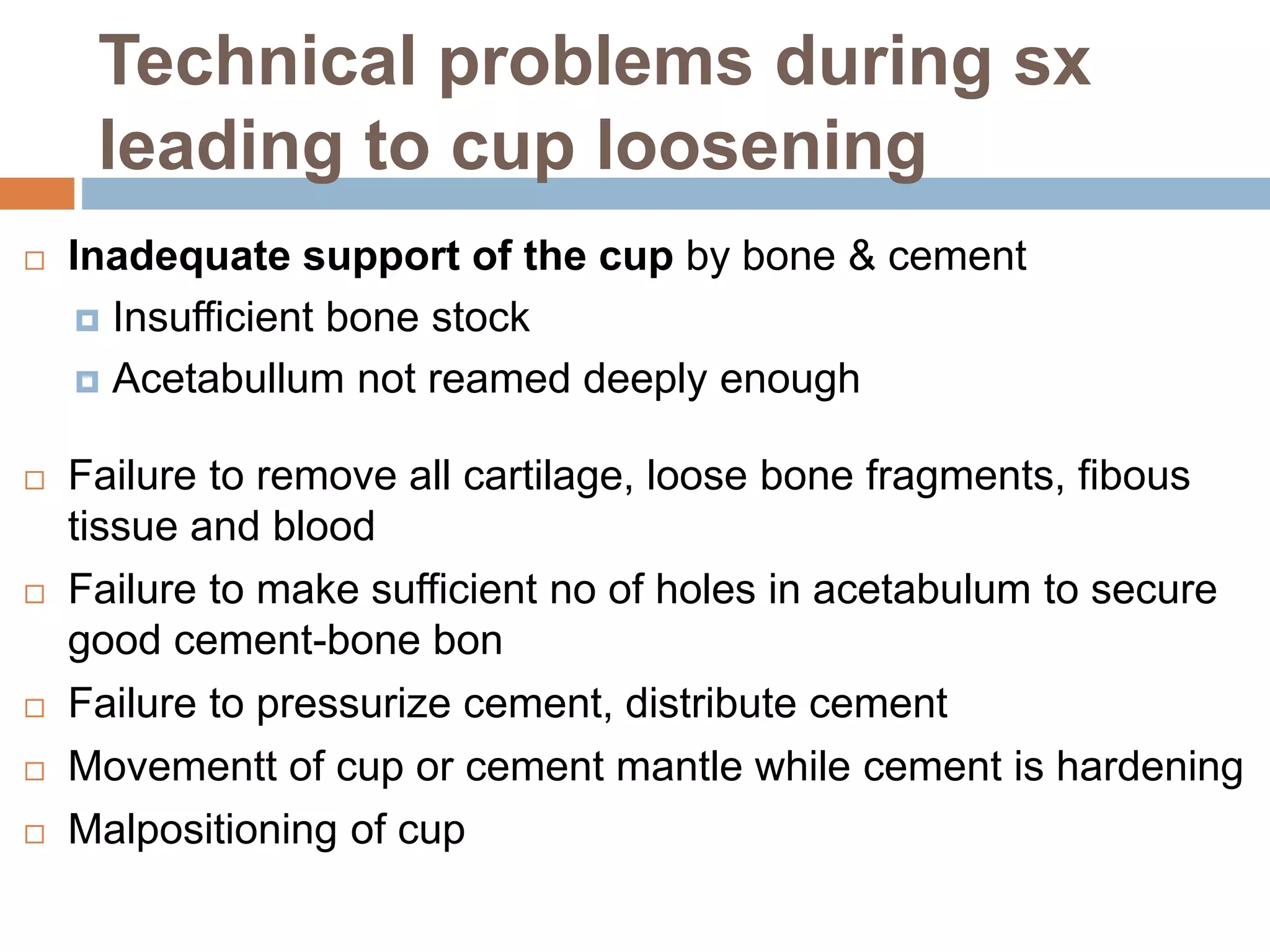 Aseptic loosening total hip arthroplasty | PPTX