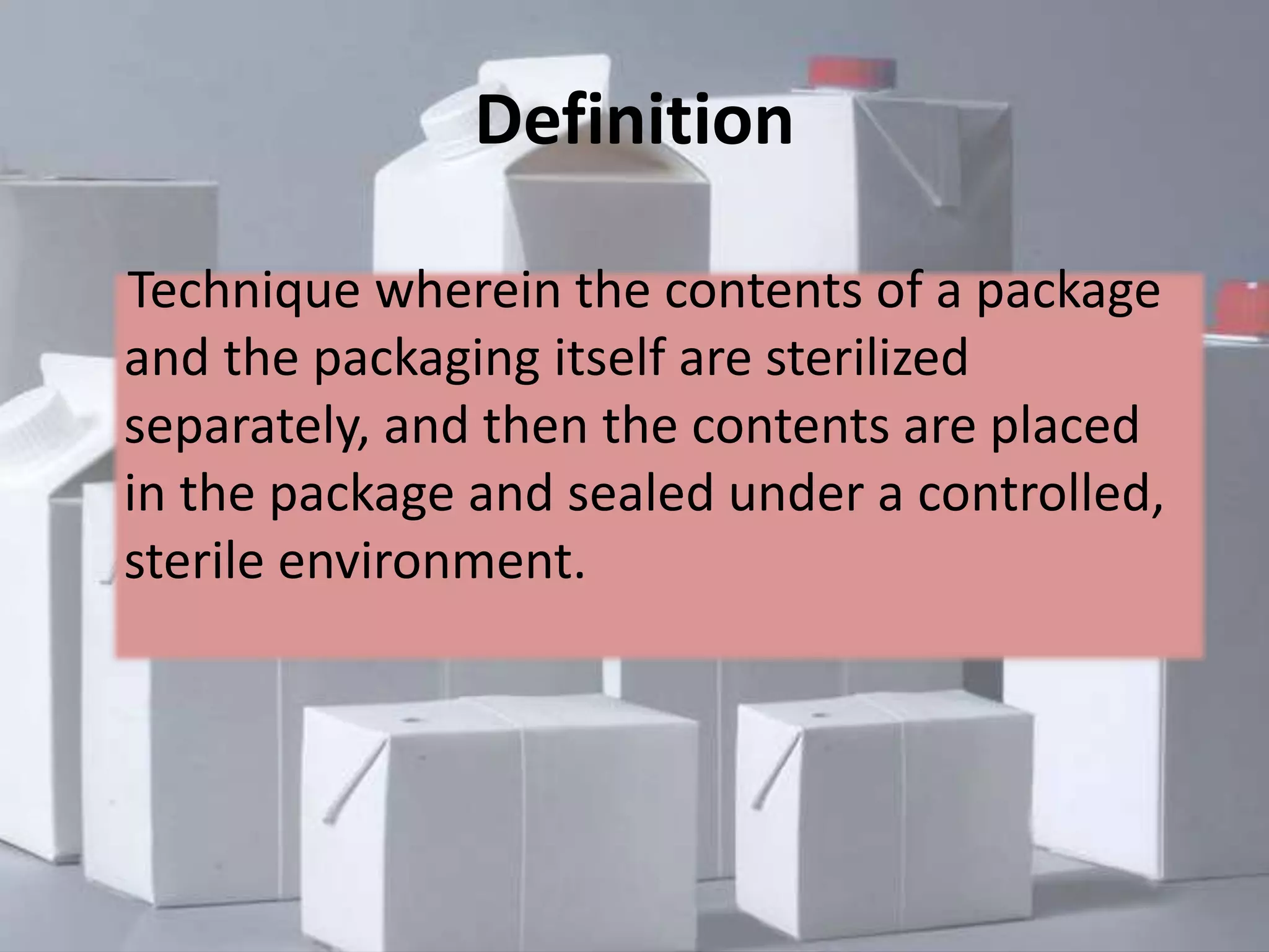Aseptic packaging | PPTX