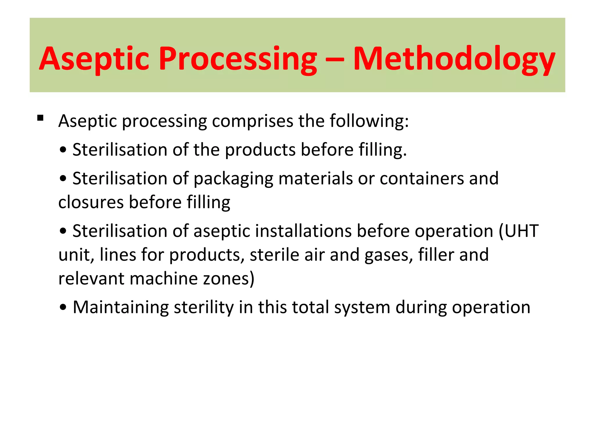 Aseptic packaging | PPT