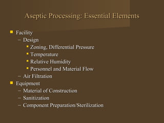 Aseptic processing | PPT