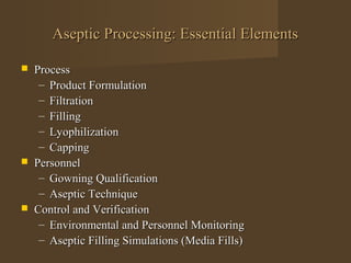 Aseptic processing | PPT