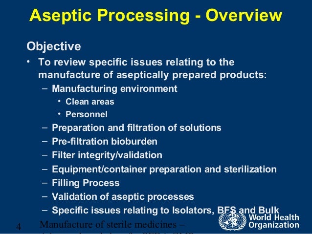 Aseptic processing