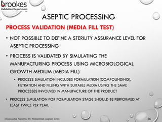 Aseptic Processing & Media Fill | PDF