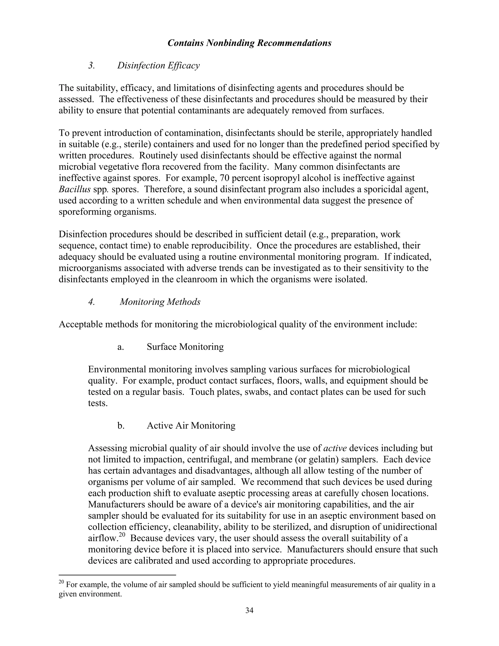 Aseptic processing us fda | PDF