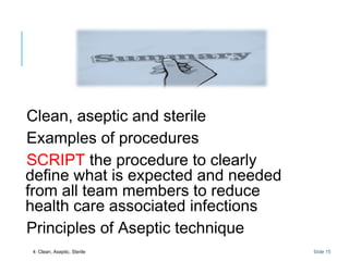 principles of Aseptic | PPT
