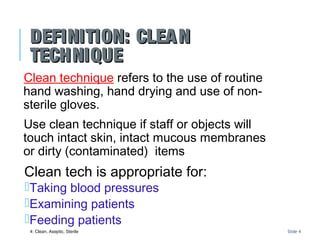 principles of Aseptic | PPT