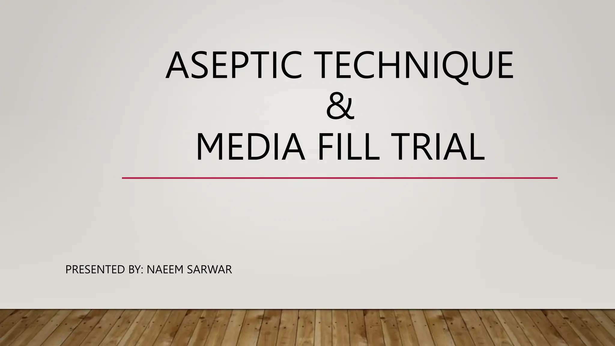 Aseptic Technique for sterile area .pptx