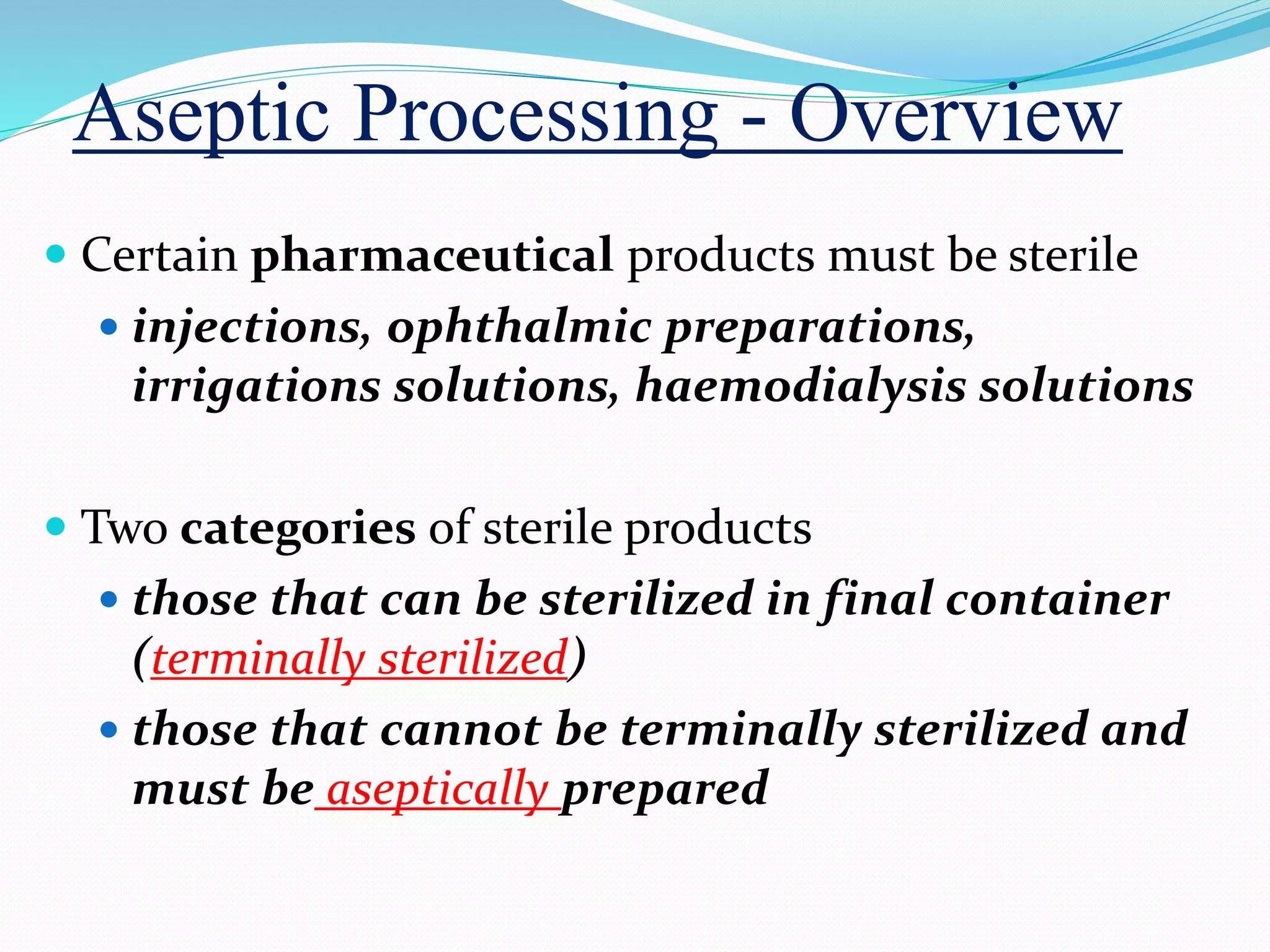 Design of An Aseptic Area and Clean Area Classification | PPTX