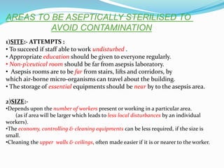 Design of An Aseptic Area and Clean Area Classification | PPTX