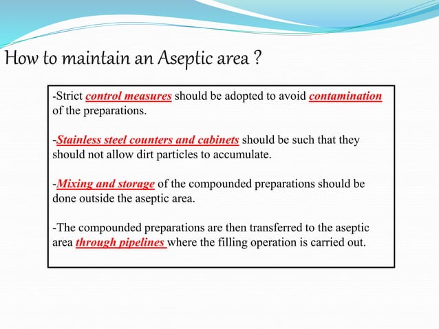 Design of An Aseptic Area and Clean Area Classification | PPTX | Home ...