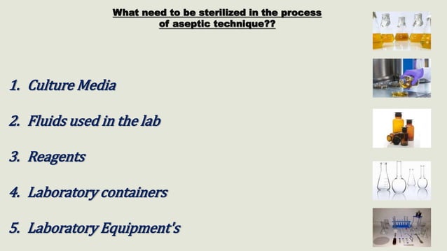 Aseptic Techniques. | PPTX | Candle and Soap Making | Arts and Crafts