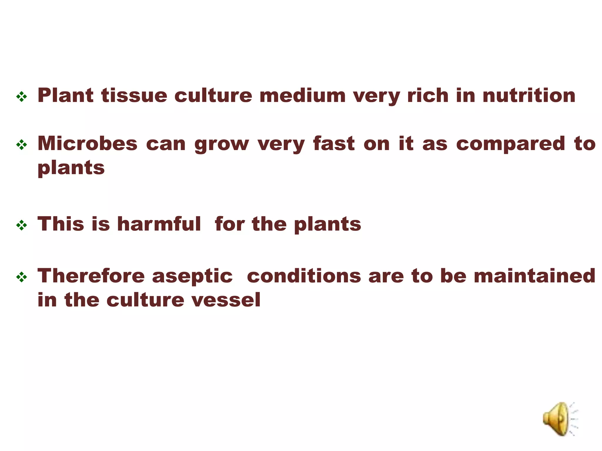 Aseptic techniques in plant tissue culture | PPT