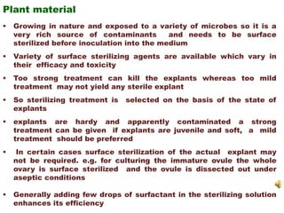 Aseptic techniques in plant tissue culture | PPT