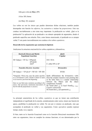 Aserciones direccionales y verbos copulativos | PDF