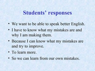 As errors go by (braz tesol) | PPT