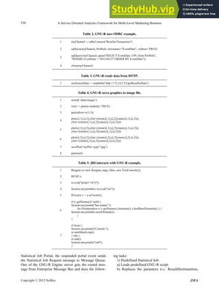 A Service Oriented Analytics Framework For Multi-Level Marketing Business | PDF