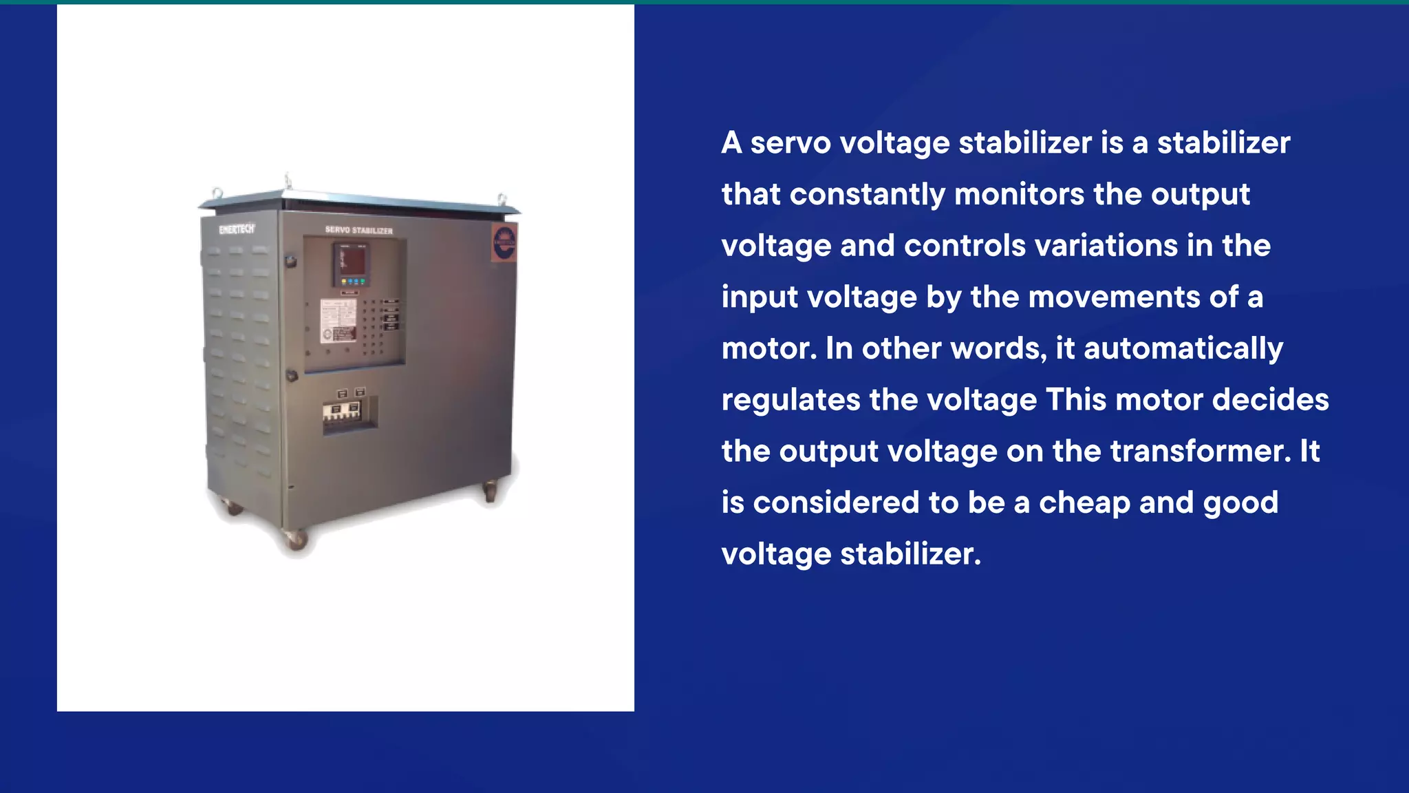 A servo voltage stabilizer single phase.pdf