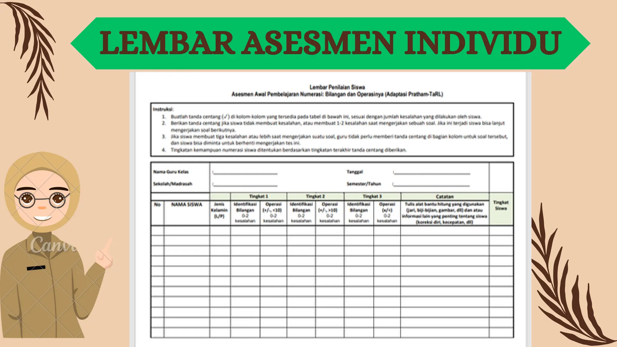 ASESMEN AWAL PEMBELAJARAN NUMERASI peserta didik | PPT