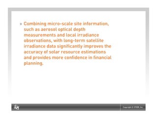 Road to bankability: Solar Assessment for Utility Scale Project ...