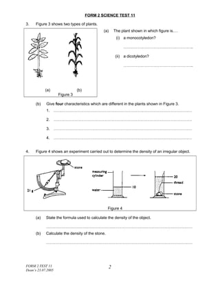 Asessment 1 science form2 | DOC