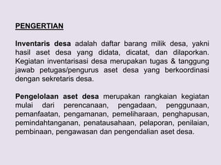 Aset desa | PPTX