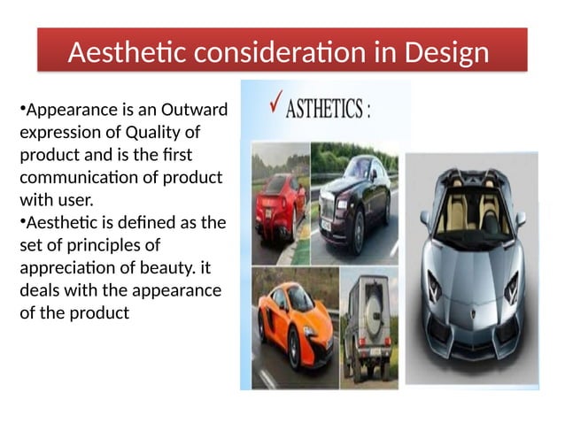 Design for Appearance (Aesthetic Consideration in Design).pptx